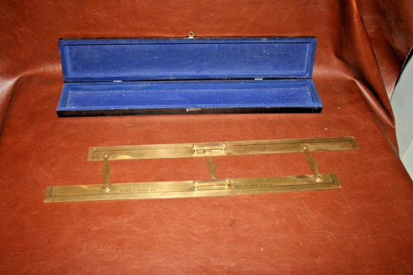Antique Kelvin Hughes 24" Brass Parallel Ruler Nautical Navigation Too ...