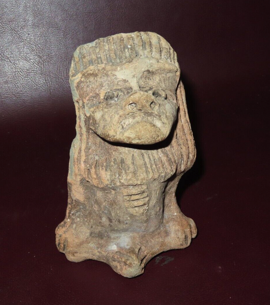 Primitive 5" Hand Carved South American Native Chief Style Idol Sculpt ...