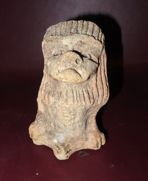 Primitive 5" Hand Carved South American Native Chief Style Idol Sculpt ...